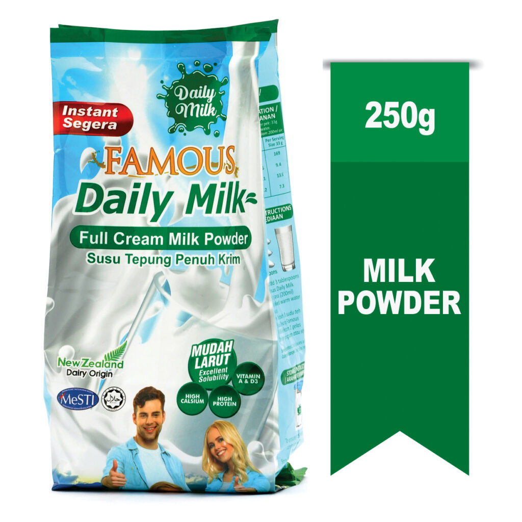 Famous Daily Milk Instant Full Cream Milk Powder (250g) - Eastern Mark ...